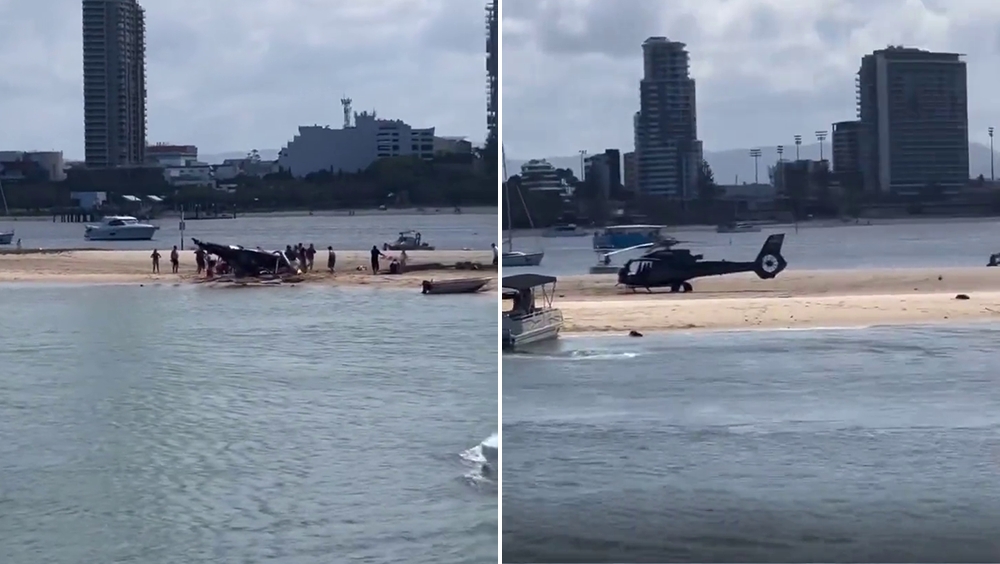 Helicopters collide over Australian beach, 4 passengers dead