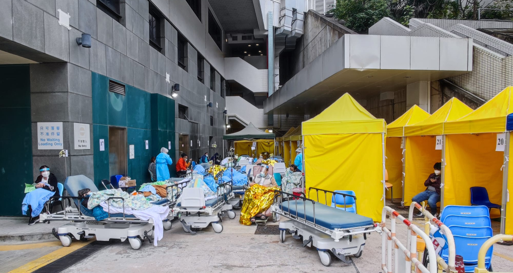 Public hospitals set up outdoor tent facilities as beds overflow with ...