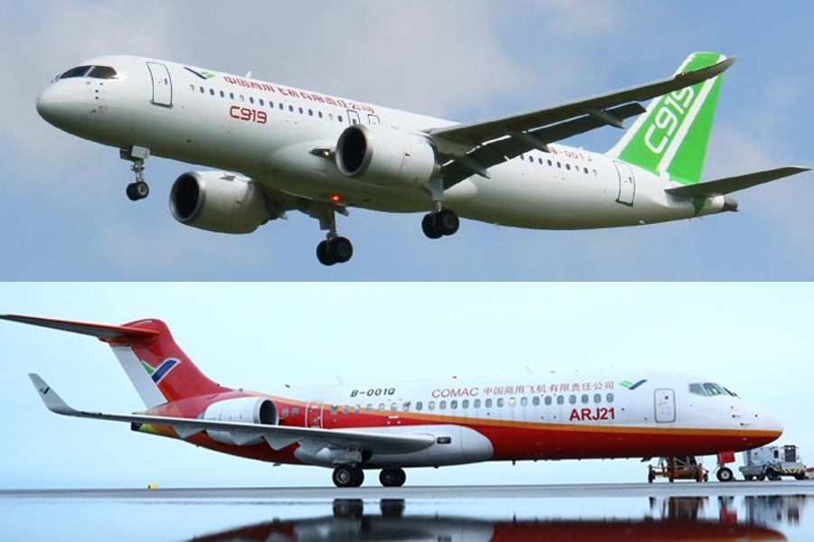 Two China's homegrown jets C919 and ARJ21 to be exhibited in HK next week