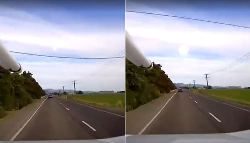Meteor flashes across sky over Wellington, New Zealand