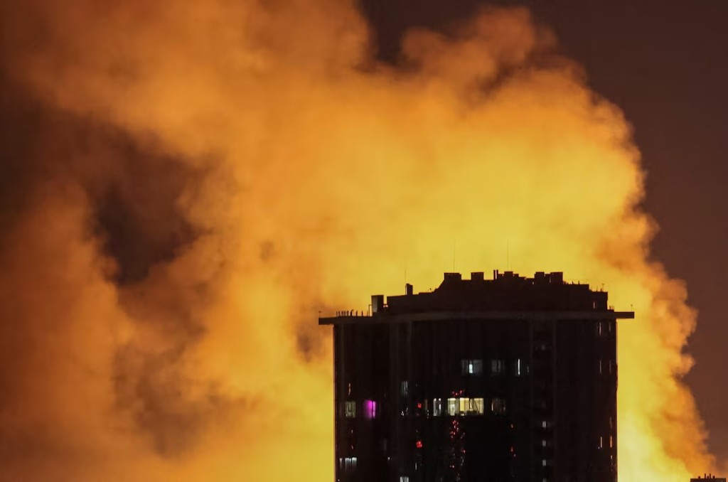 Russia's all-night drone attack on Kyiv injures 14, Ukraine says