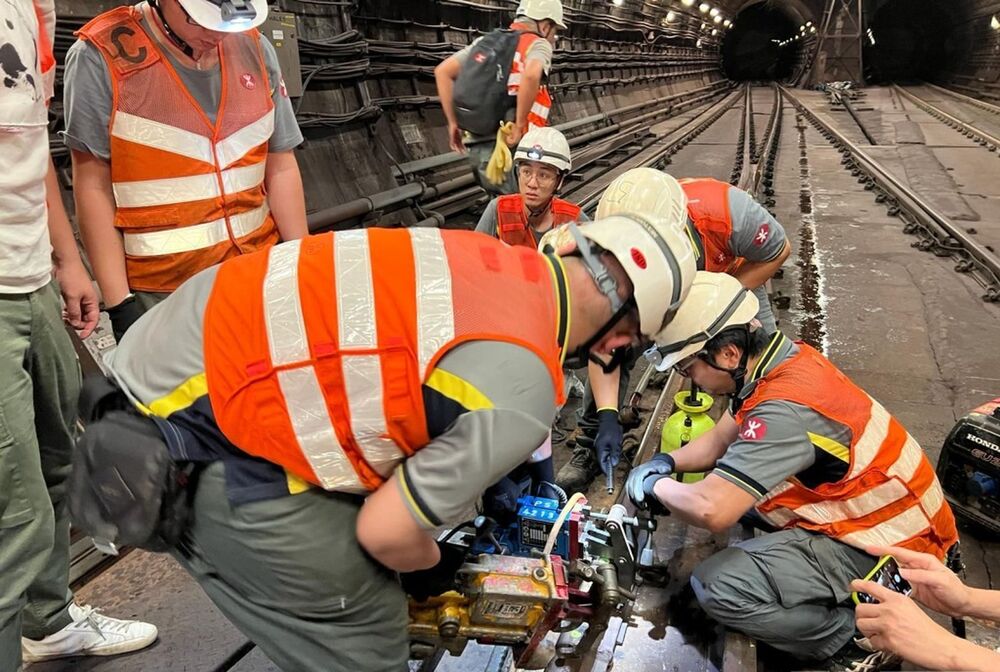 Cracked track sets trains back