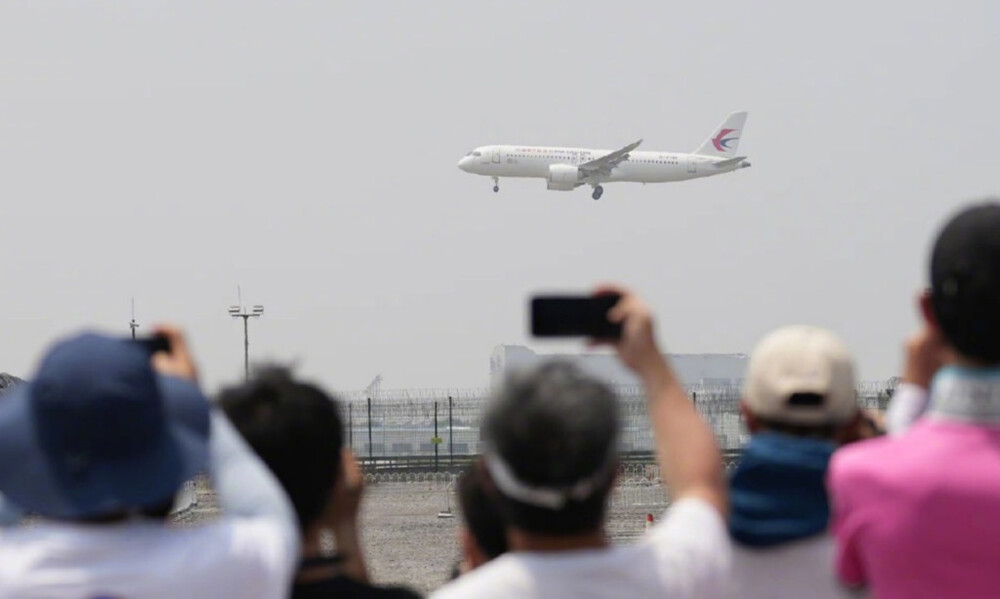 China jet to rival Airbus, Boeing makes first commercial flight