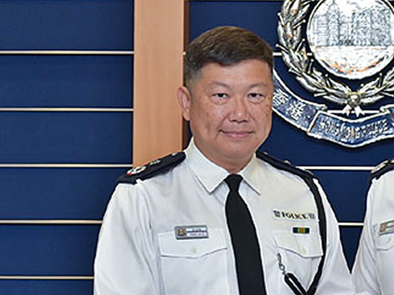 Cop commander takes in views from his roof