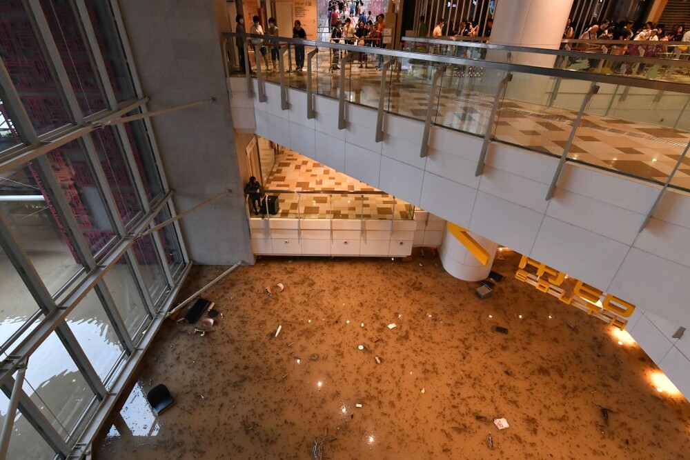 Temple Mall heavily flooded due to torrential rain