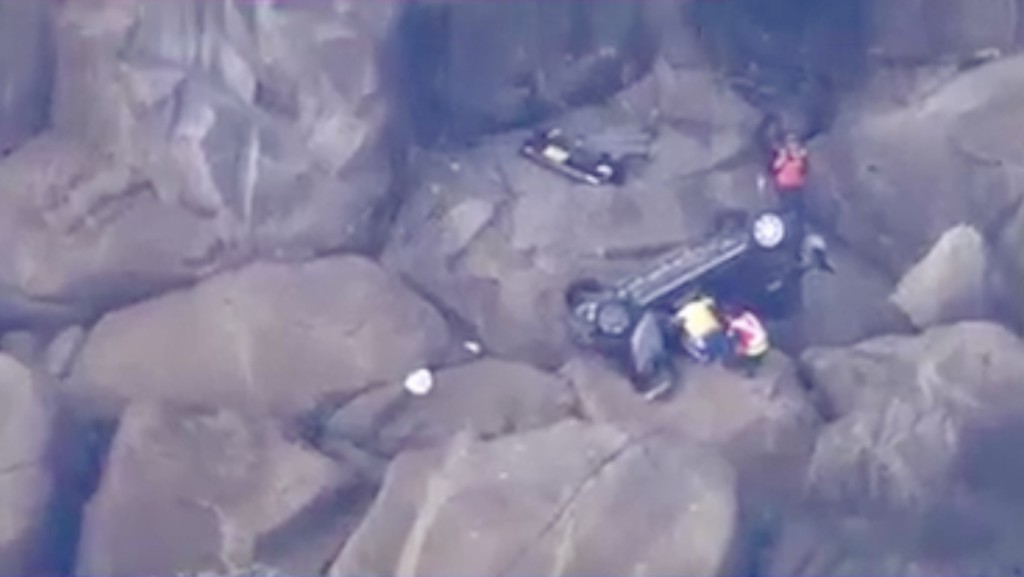 Woman dies after vehicle plunges off cliff in Japan following tsunami ...