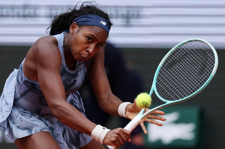 Coco Gauff forgets rackets - but not how to win