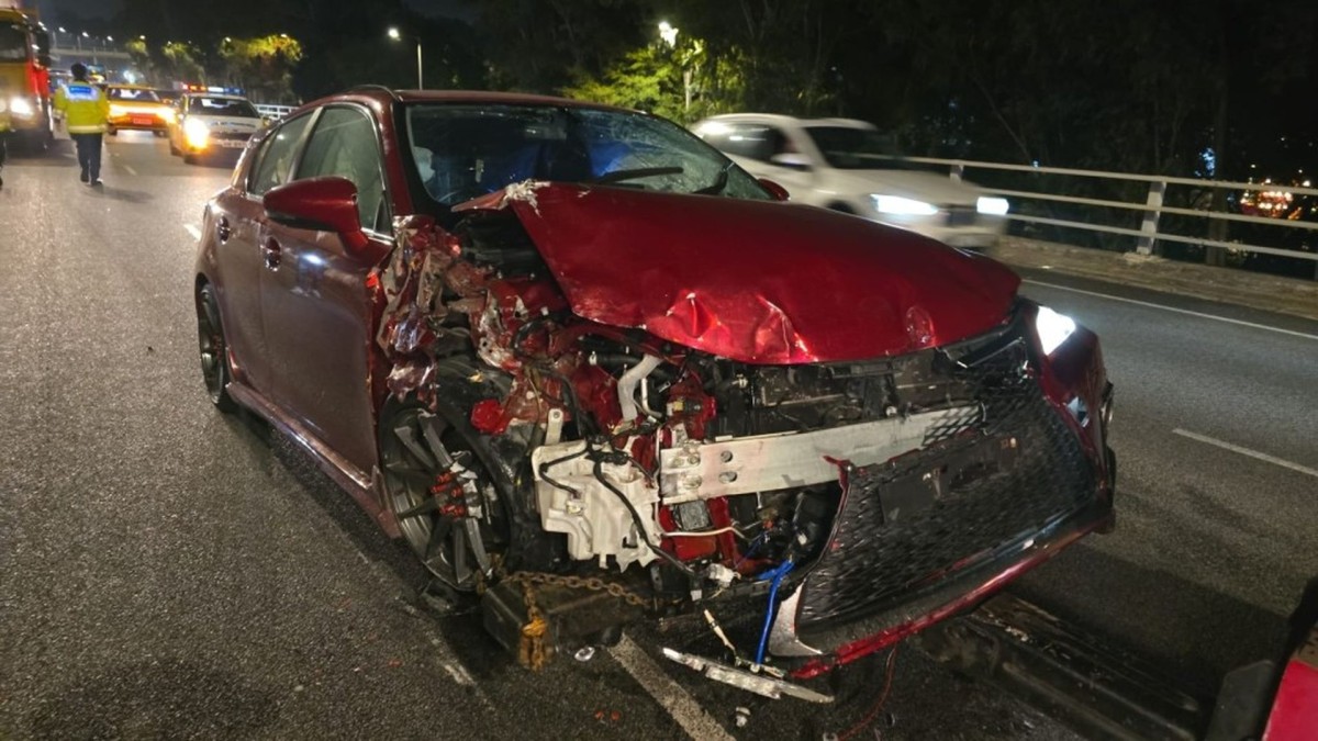 Car slams into shadow vehicle on San Tin Highway, no injuries