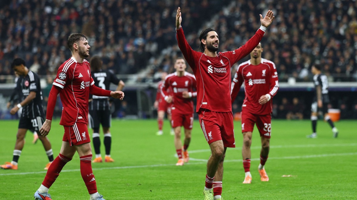 Liverpool end poor run with 5-1 thrashing of Frankfurt