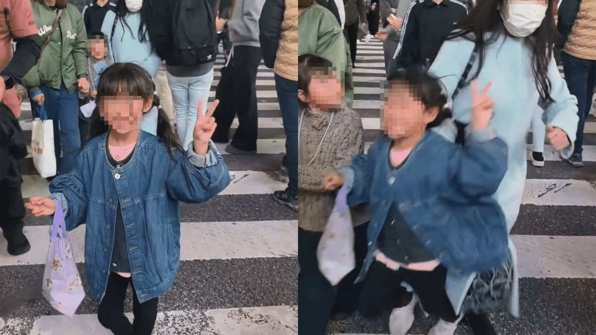 (Video) Masked woman knocks down Taiwanese child at Shibuya Crossing ...