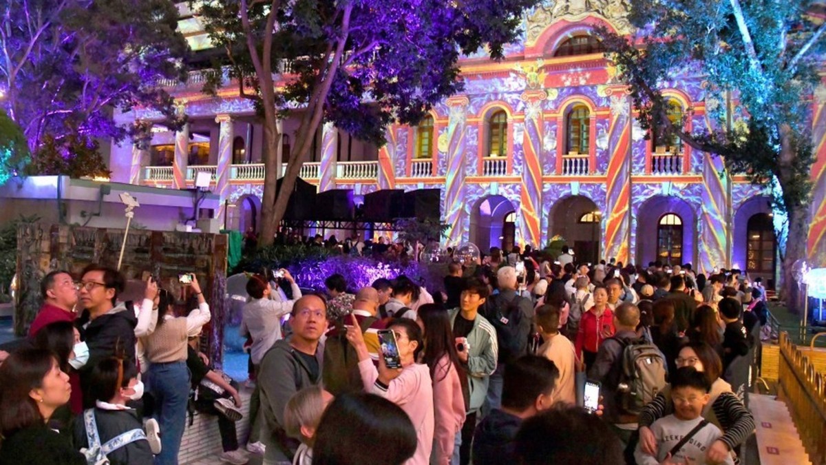 Giant Christmas tree, 3D show draw crowds to Central on Christmas Eve