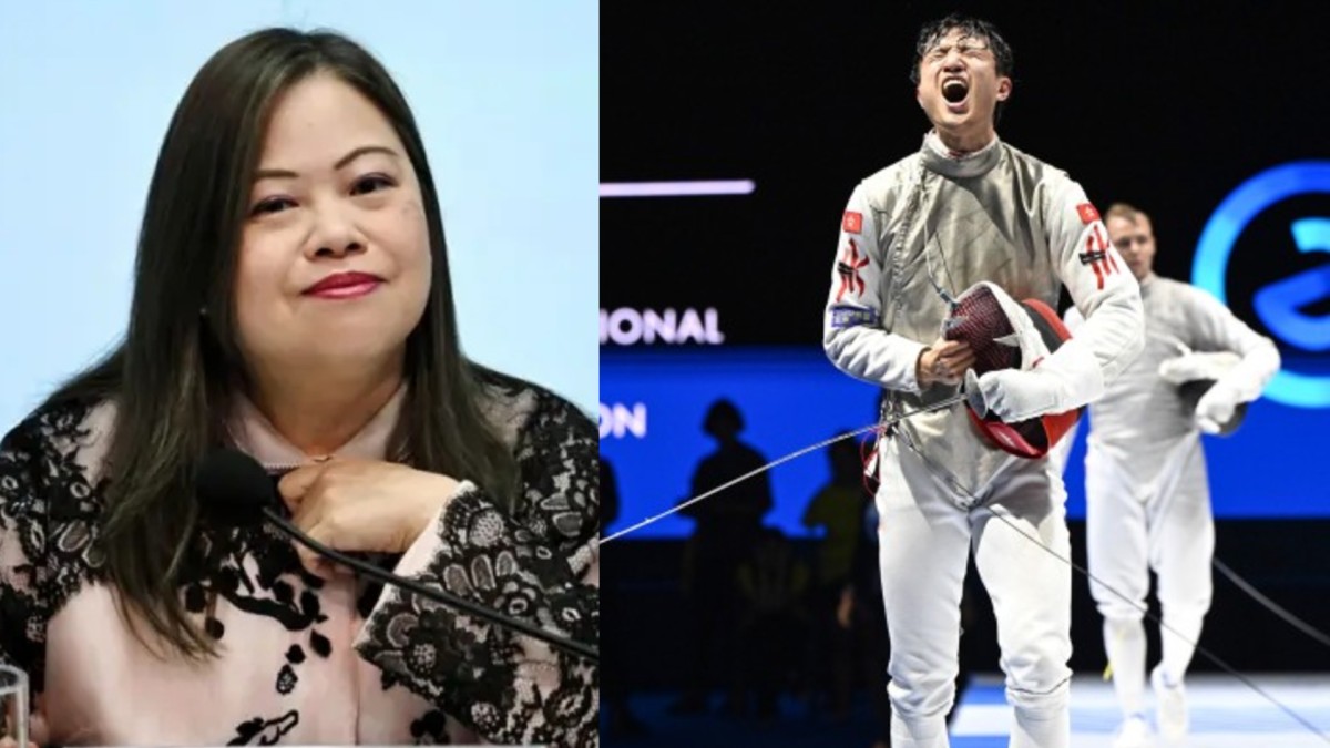 Rosanna Law congratulates Ryan Choi on winning gold at the World ...