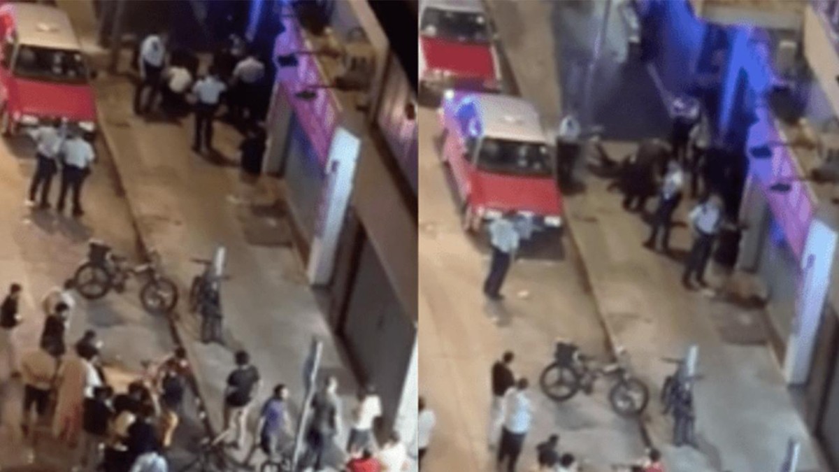 Police subdue agitated man during domestic dispute in Sham Shui Po