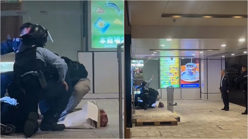 (Video) Police fire two shots to subdue suspected knife-wielding man