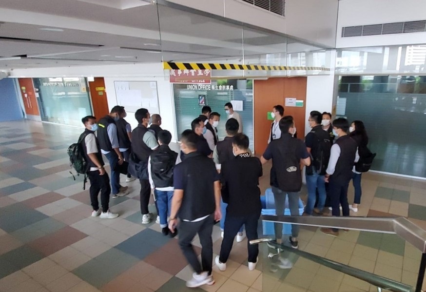 National security police raid students' union office at HKU