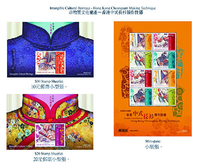 Cheongsam back in stamp picture