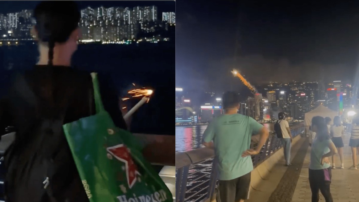 (Video) Masked man brazenly lights illegal firework at crowded TST ...