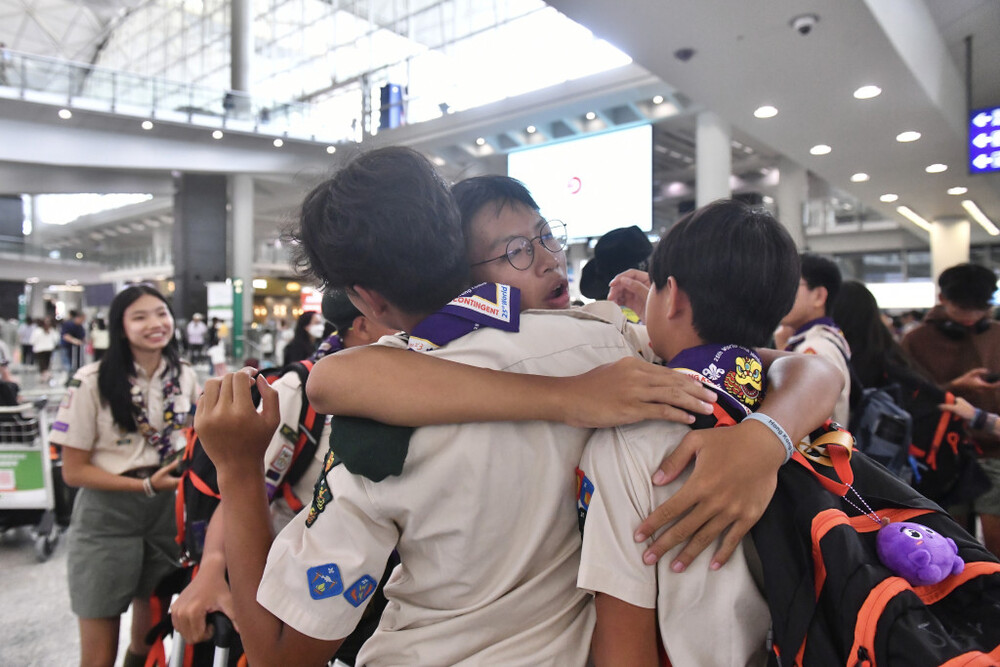 First batch of Hong Kong scouts return to city from South Korea jamboree