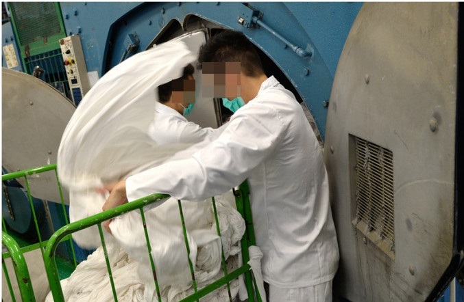 Virus sickens laundry worker handling soiled hospital linen