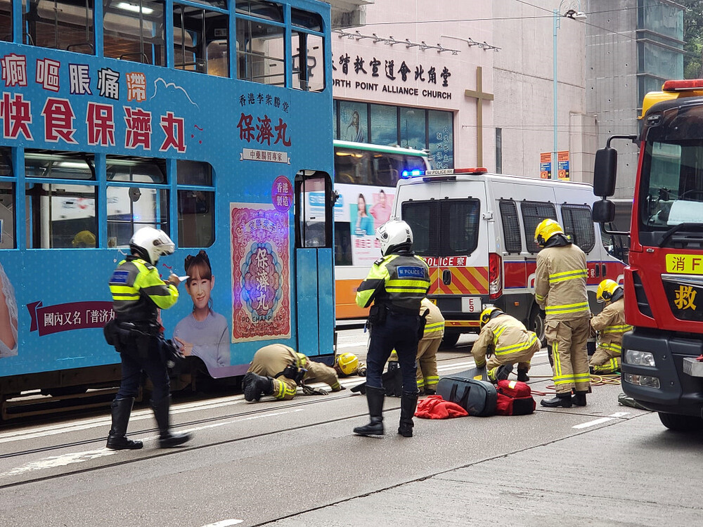 Woman injured after being hit and trapped under tram in Fortress Hill