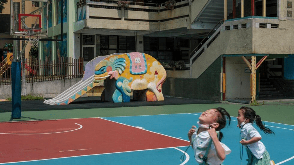 Elephant playground slides fan nostalgia for Taiwanese