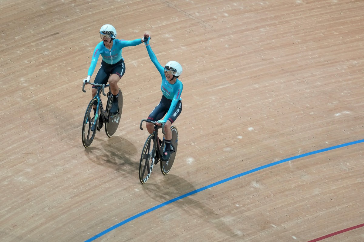 Cyclists Ceci Lee and Chloe Leung strike gold in Women's Madison at ...