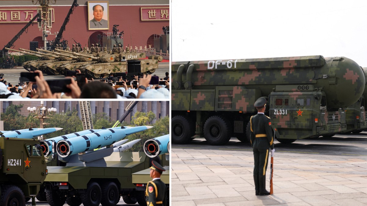 The weapons and military units on display in China's major parade