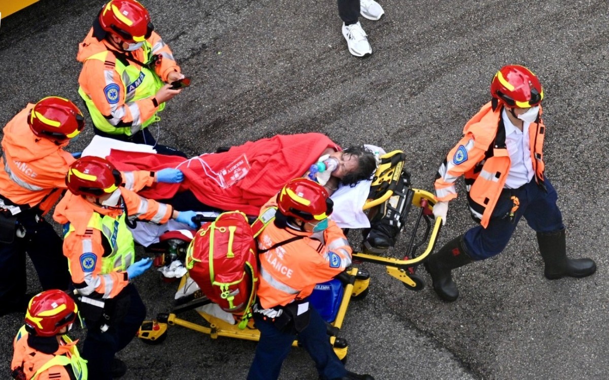 Injured residents rescued from No. 5 alarm Wang Fuk Court fire
