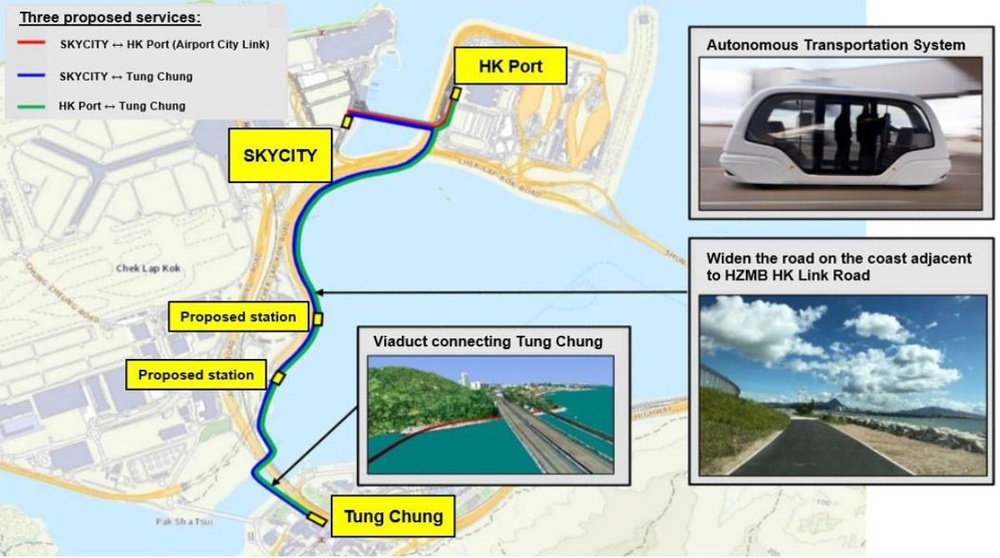 Autonomous transport system at HK airport to connect to Tung Chung town ...