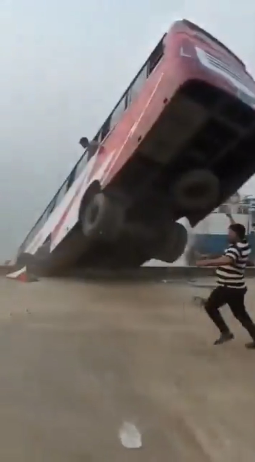 Bus falls into river while boarding ferry in Bangladesh, leaving 24 dead